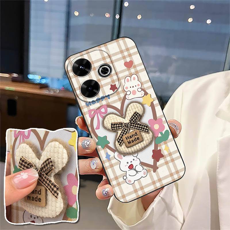 Cute TPU Phone Case For Redmi13 5G/13X 4G Plush Phone Pouch three ...