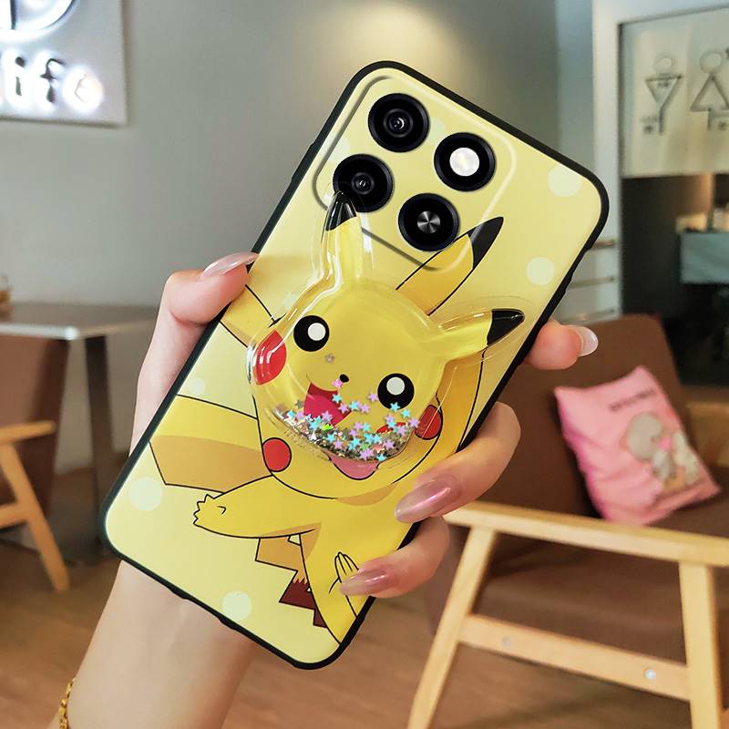 Glitter Durable Phone Case For ZTE Blade A35/A55 Rotatable stand Soft ...