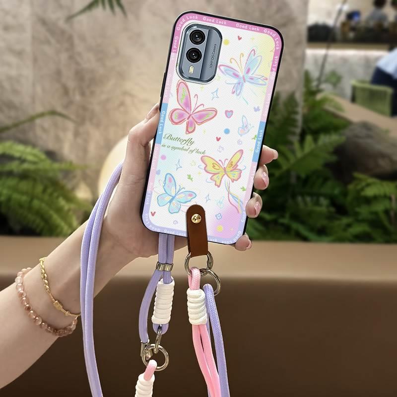 Dirt-resistant Silicone Phone Case For Nokia X30 Crossbody Necklace ...