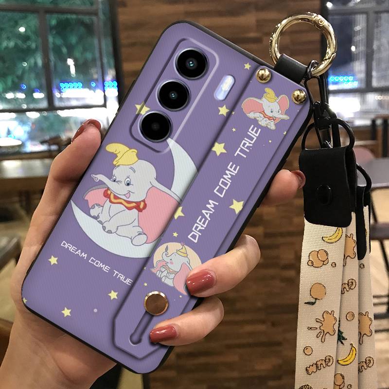 Cartoon Lanyard Phone Case For Itel Power70 Cute Soft case Wrist Strap ...